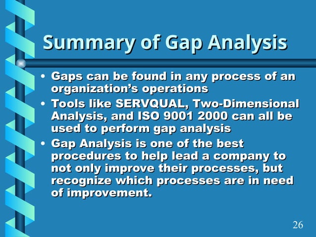 GapAnalysis in Manufacturing System Management | PPT