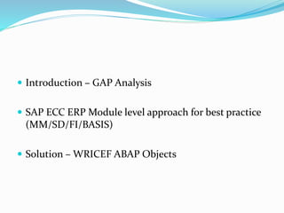 Gap analysis in sapm ecc 6.0 | PPT