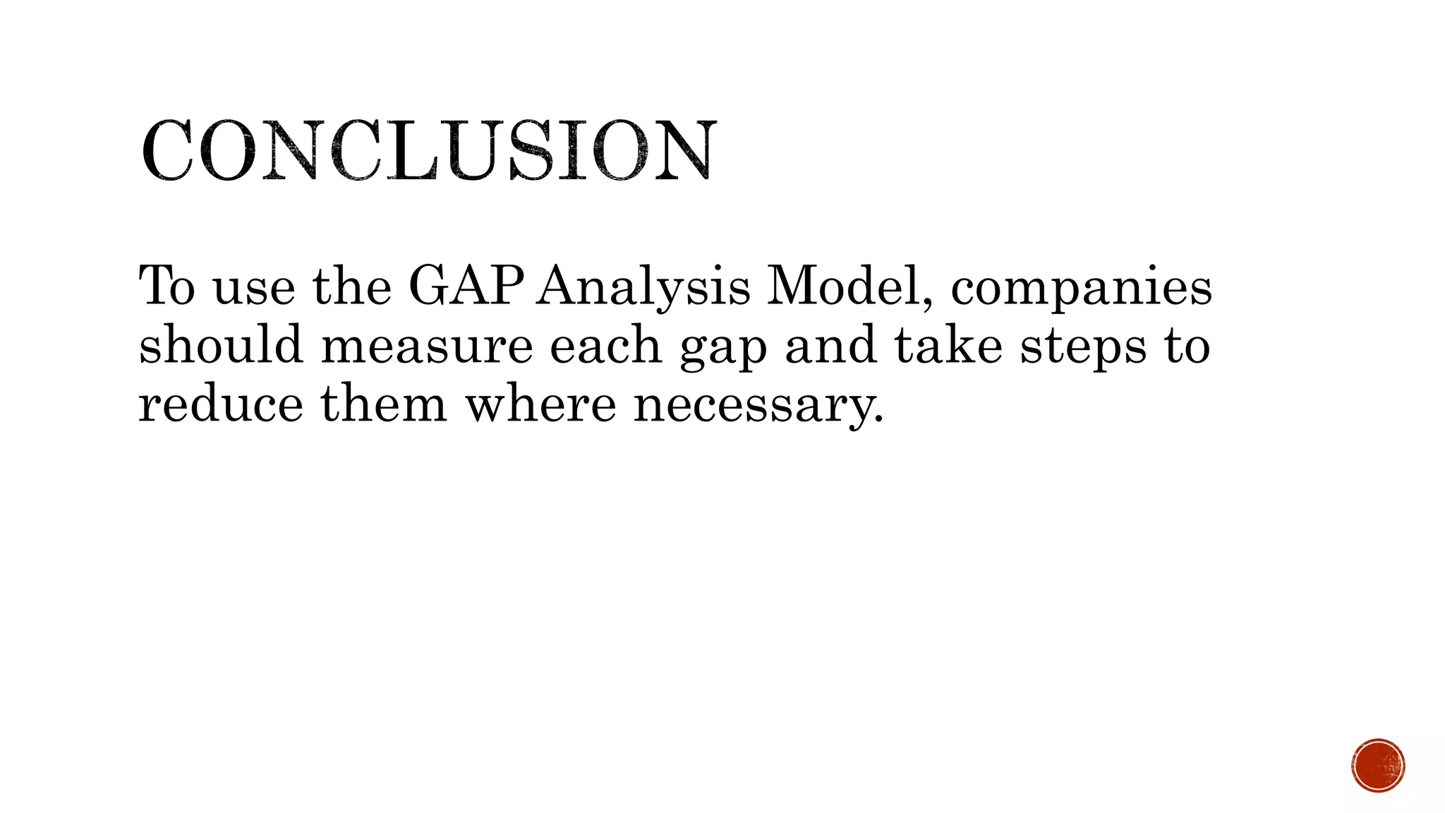 Gap analysis model presentation | PPTX
