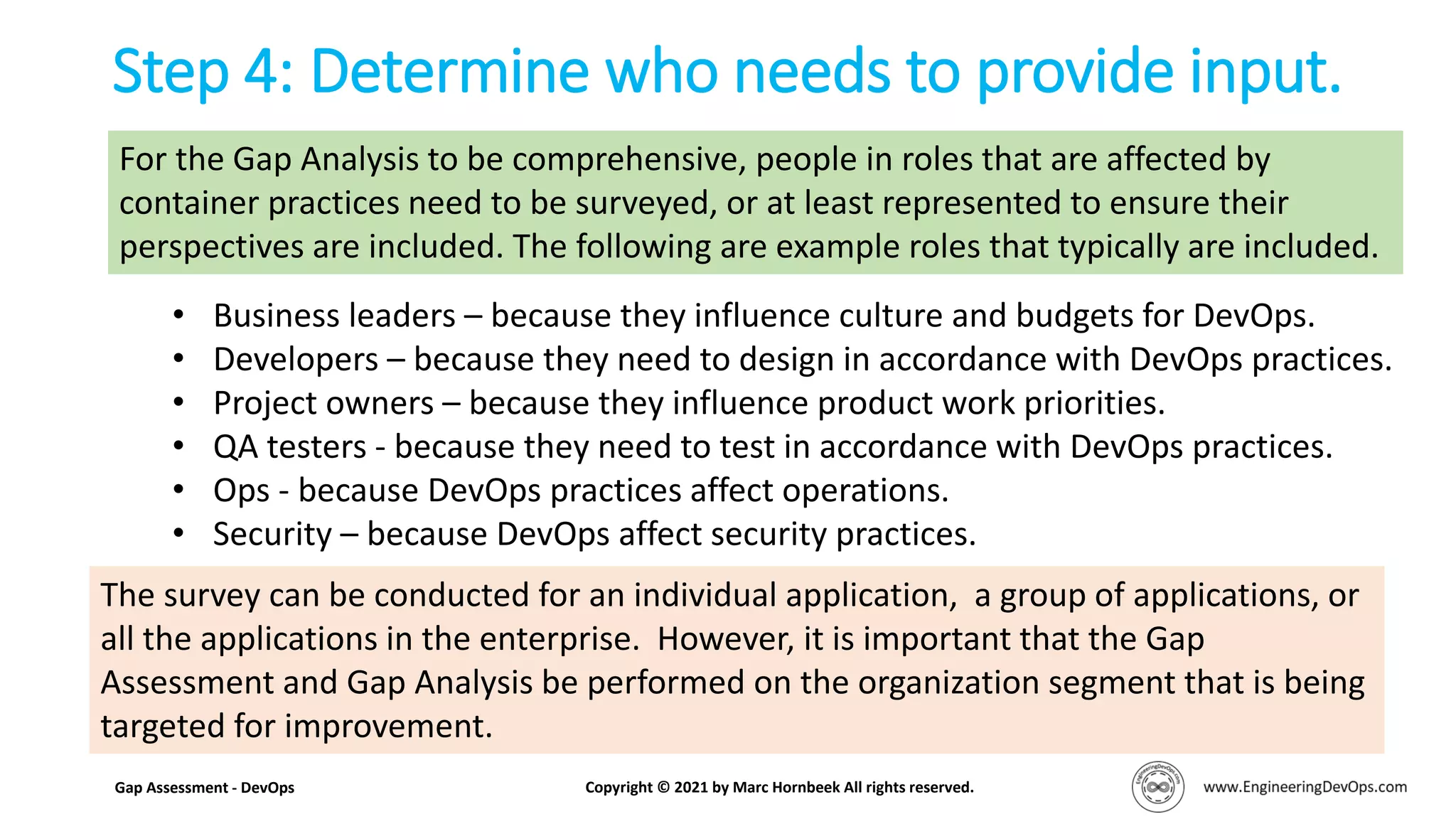 Gap Assessment for DevOps | PDF