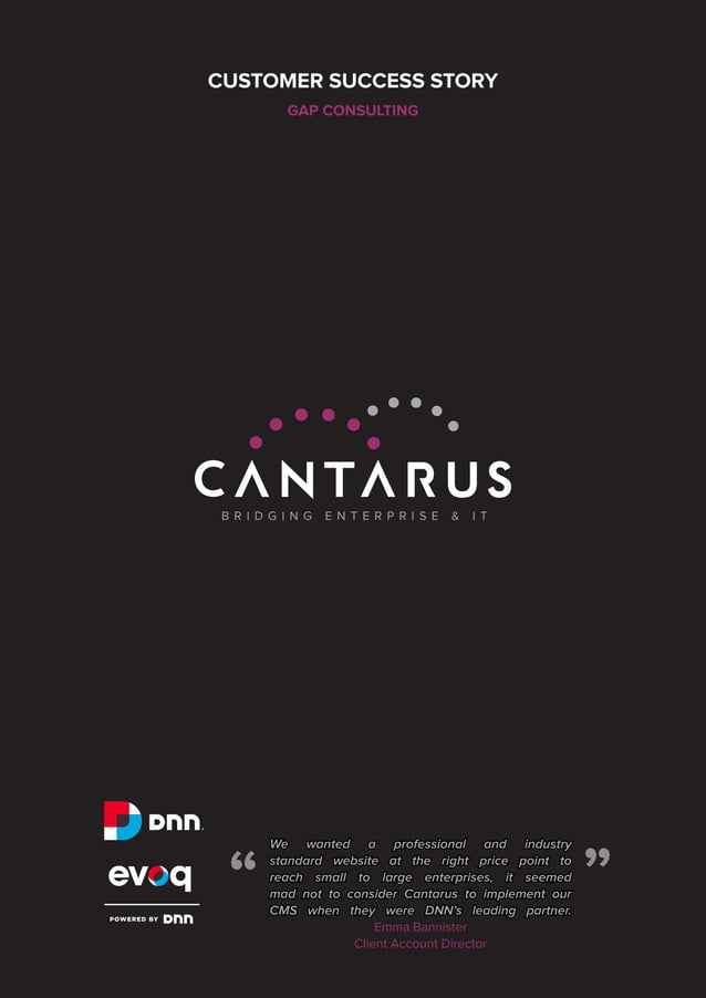 DNN Platform Corporate Website case study: Gap Consulting delivered by Cantarus | PDF | Web ...