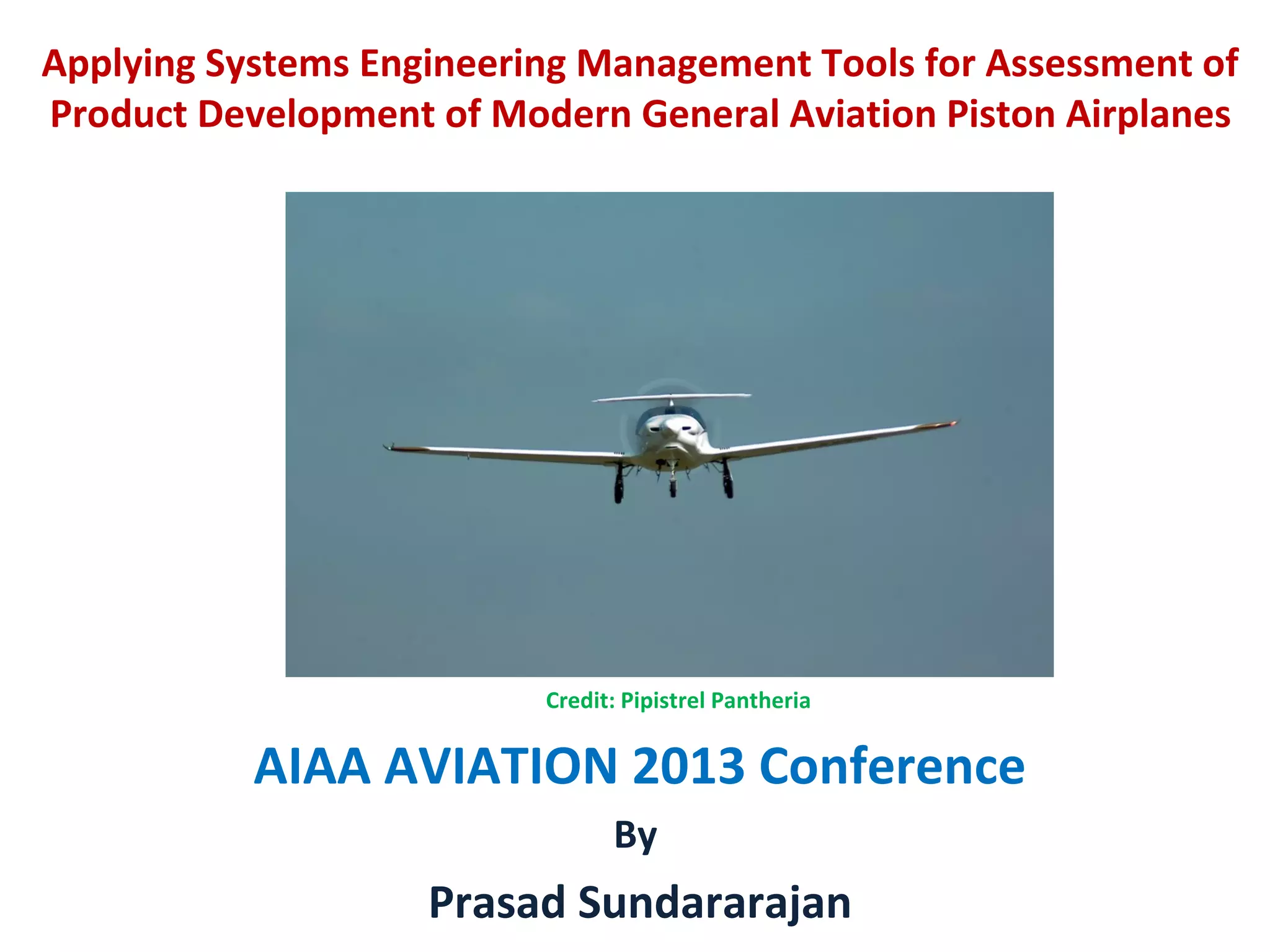 Systems Design and Management Tools for GA Airplanes Product ...