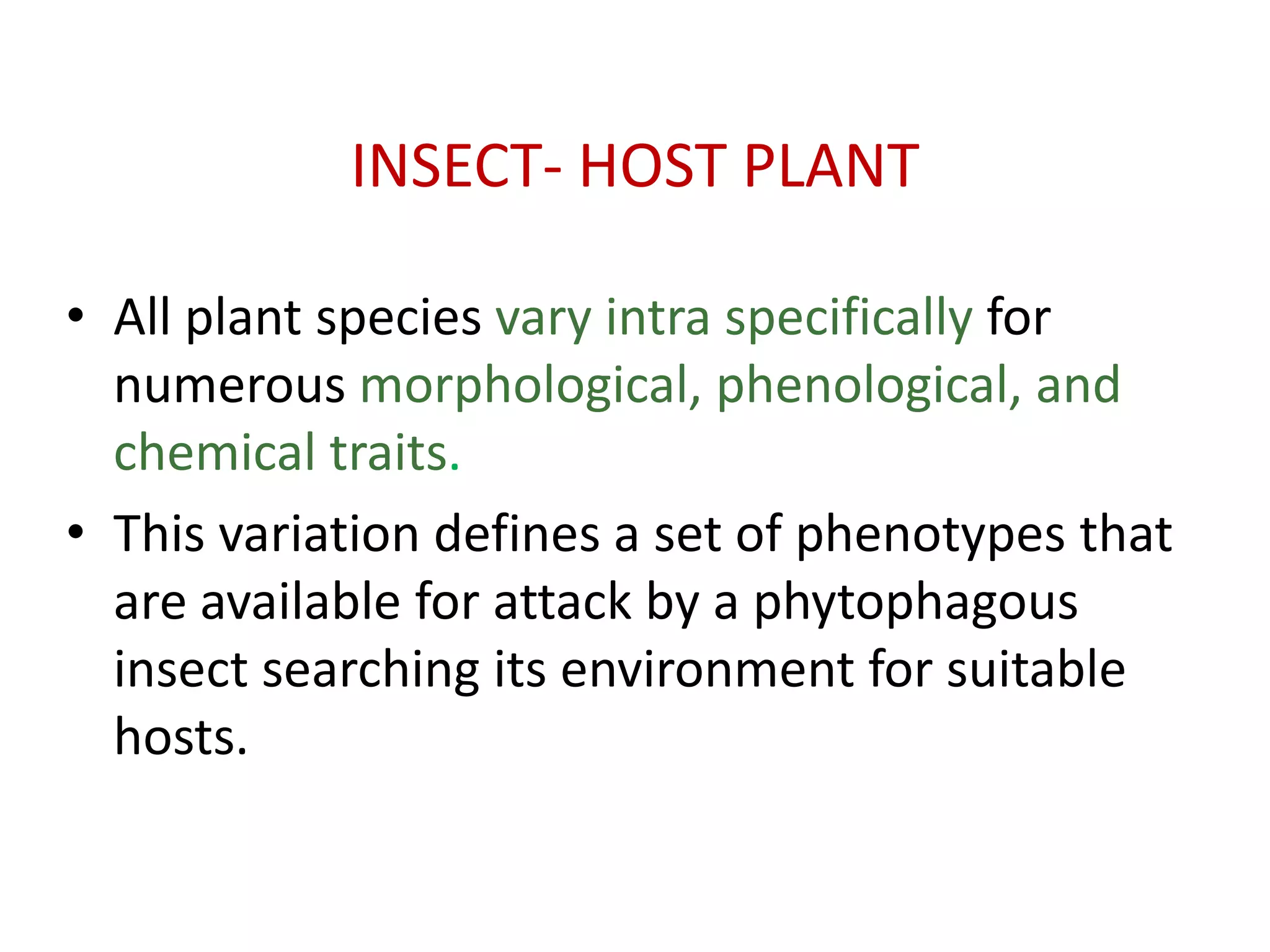 GAPE & PINCH MODEL - HOST PLANT TRAIT SPACE | PPTX