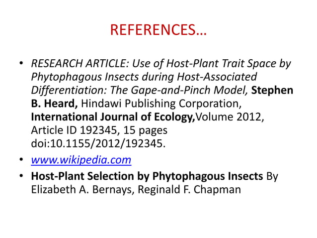 GAPE & PINCH MODEL - HOST PLANT TRAIT SPACE | PPT
