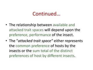GAPE & PINCH MODEL - HOST PLANT TRAIT SPACE | PPT