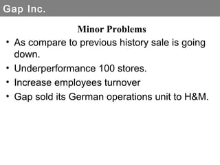 Gap inc problems store
