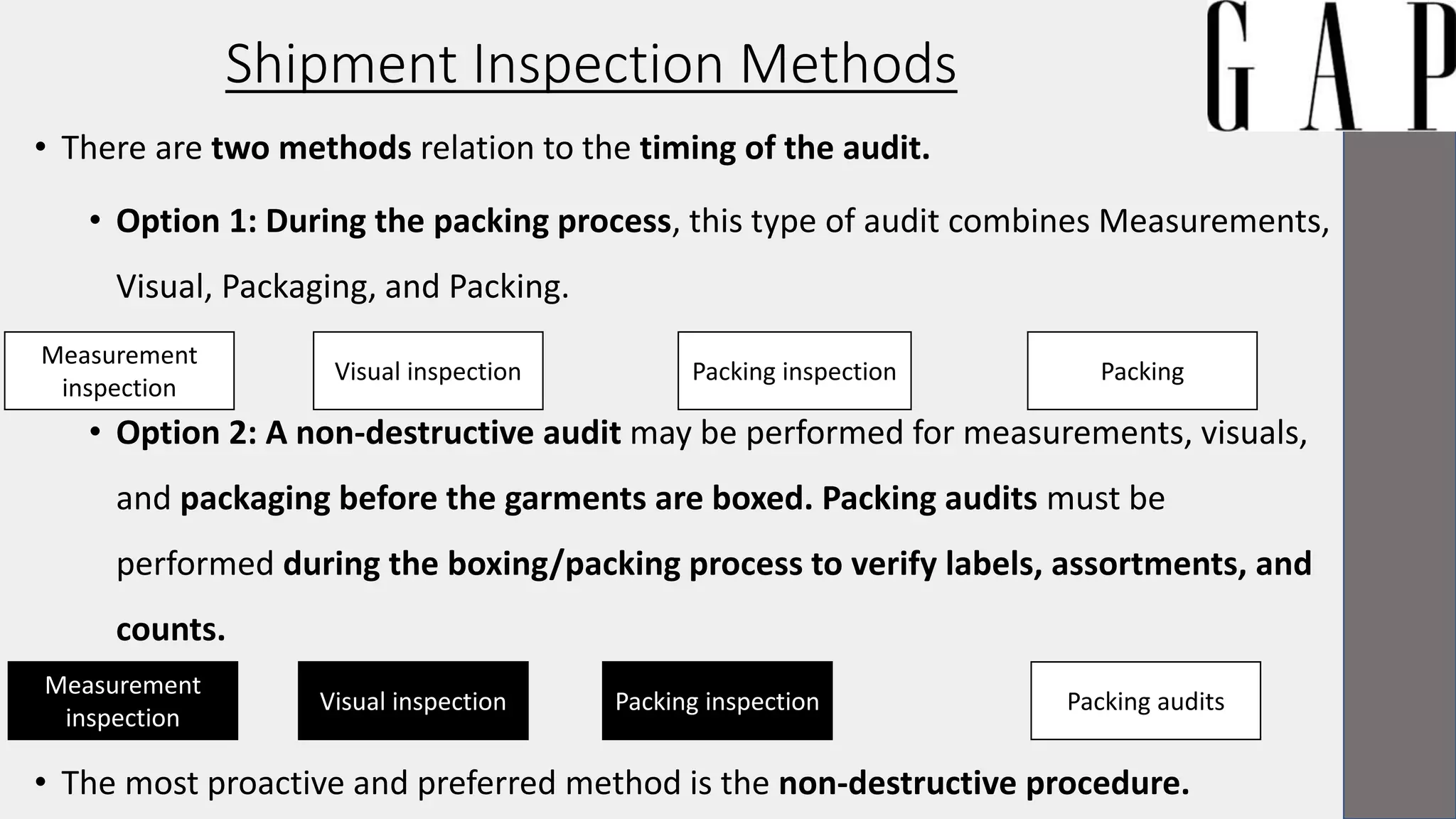 Gap inc. quality assurance manual | PPTX