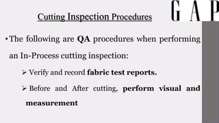 Gap inc. quality assurance manual | PPTX