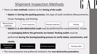 Gap inc. quality assurance manual | PPTX