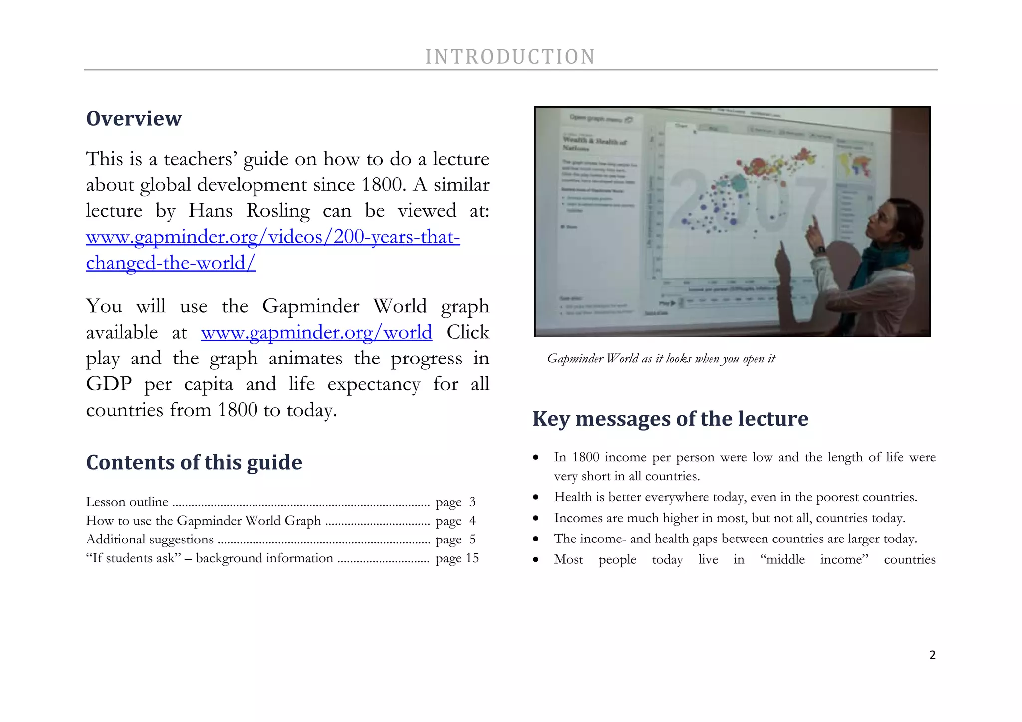 Gapminder teachersguide200years | PDF