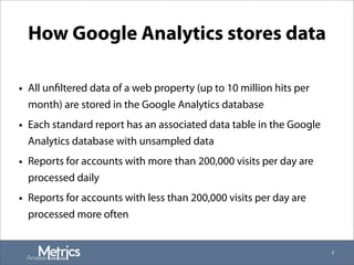 Google Analytics sampling limitations and how to overcome them | PPT