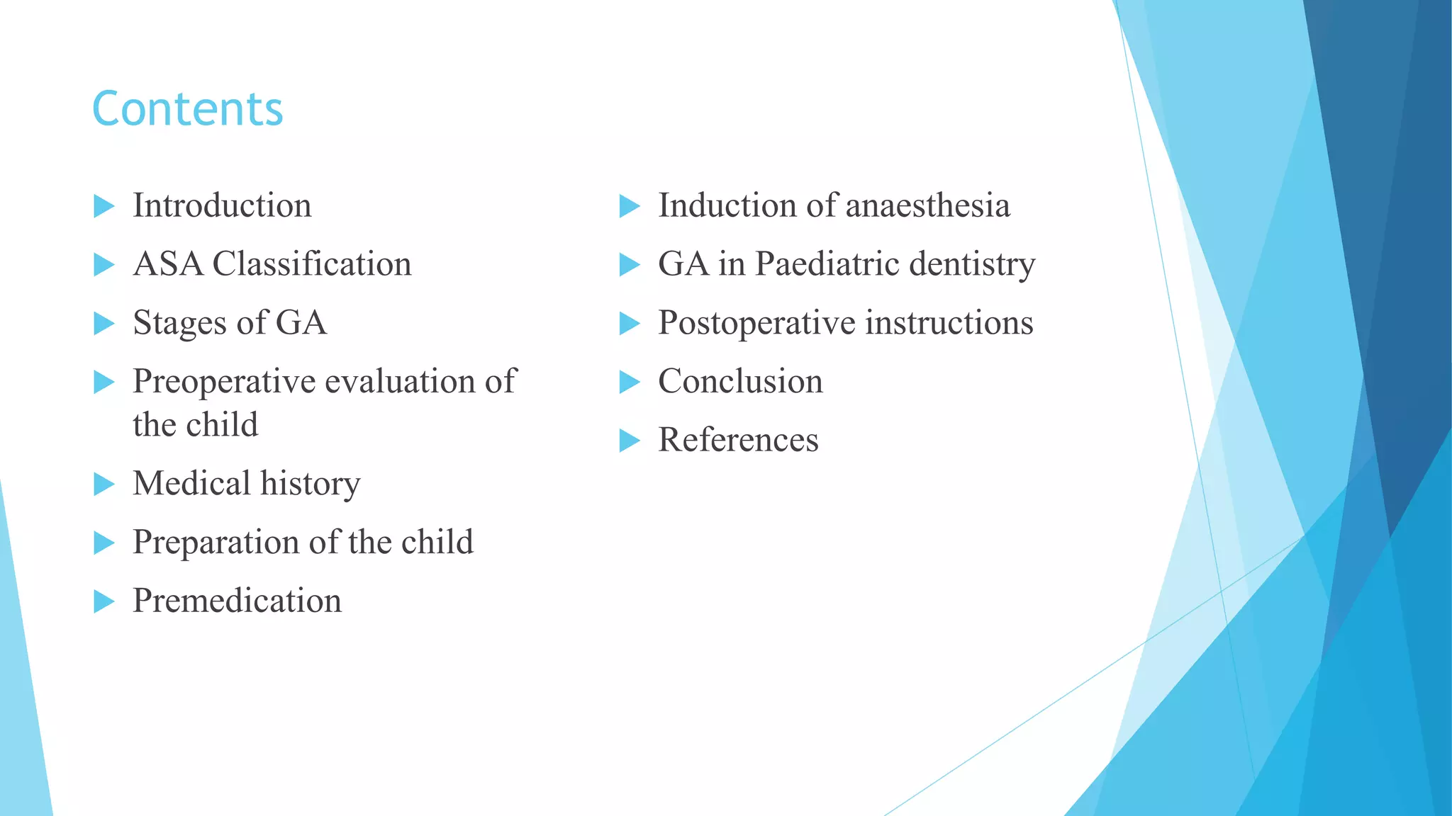 General Anesthesia in Pediatric Dentistry | PPTX