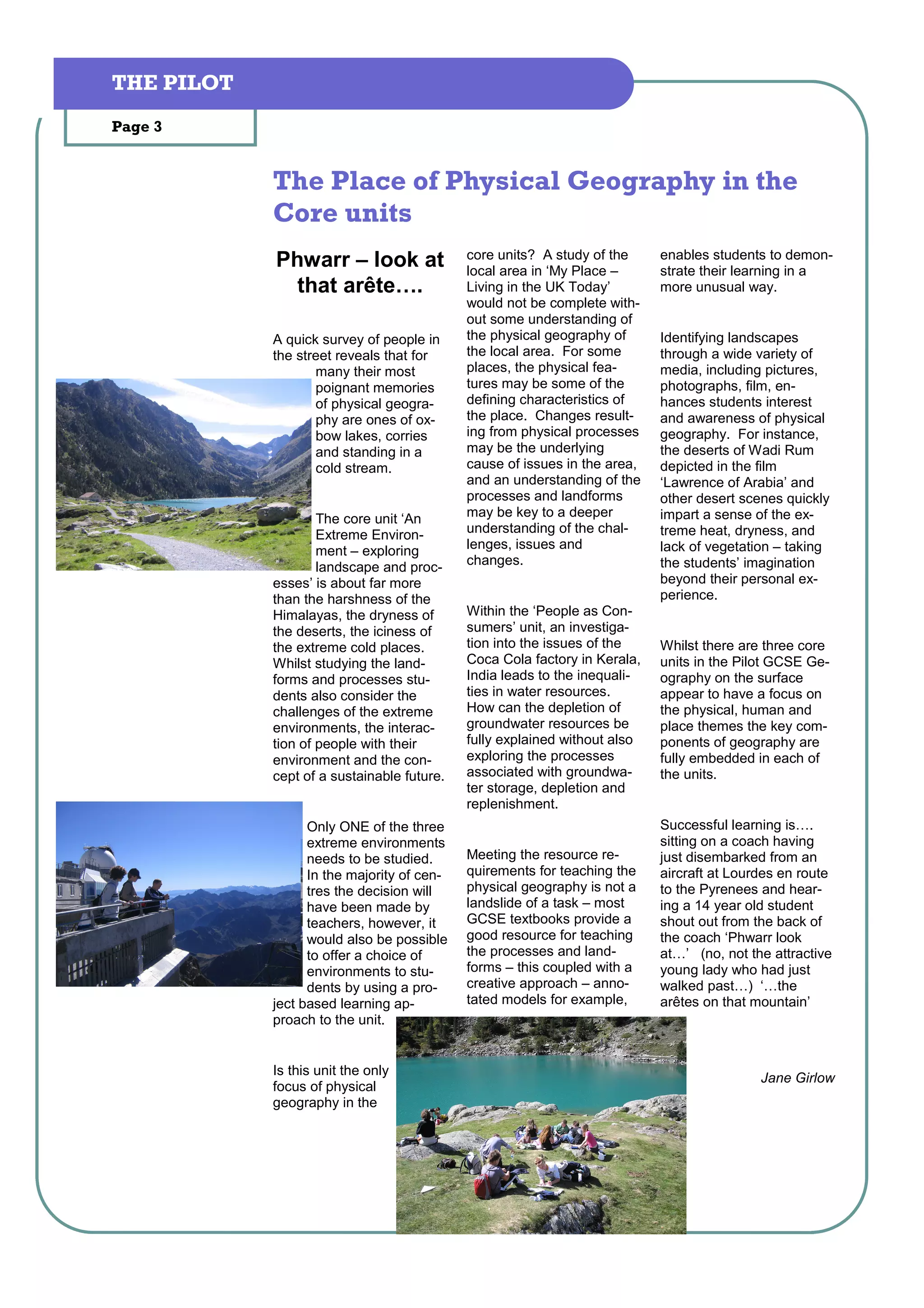 GA Pilot GCSE Pilot #1 | PDF | Geography | Science