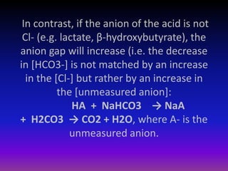 Gaps in acid base balance in icu | PPTX