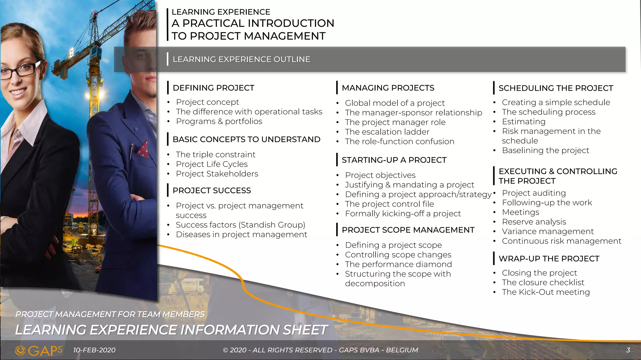 PROJECT MANAGEMENT TRAINING | Practical introduction to Project ...