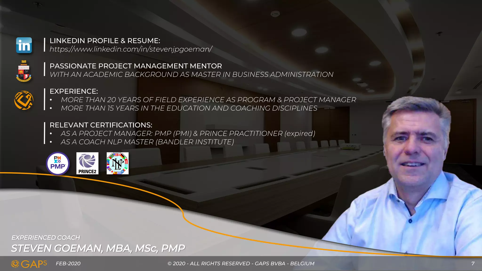 PROJECT MANAGEMENT TRAINING | Executive Workshops | PDF
