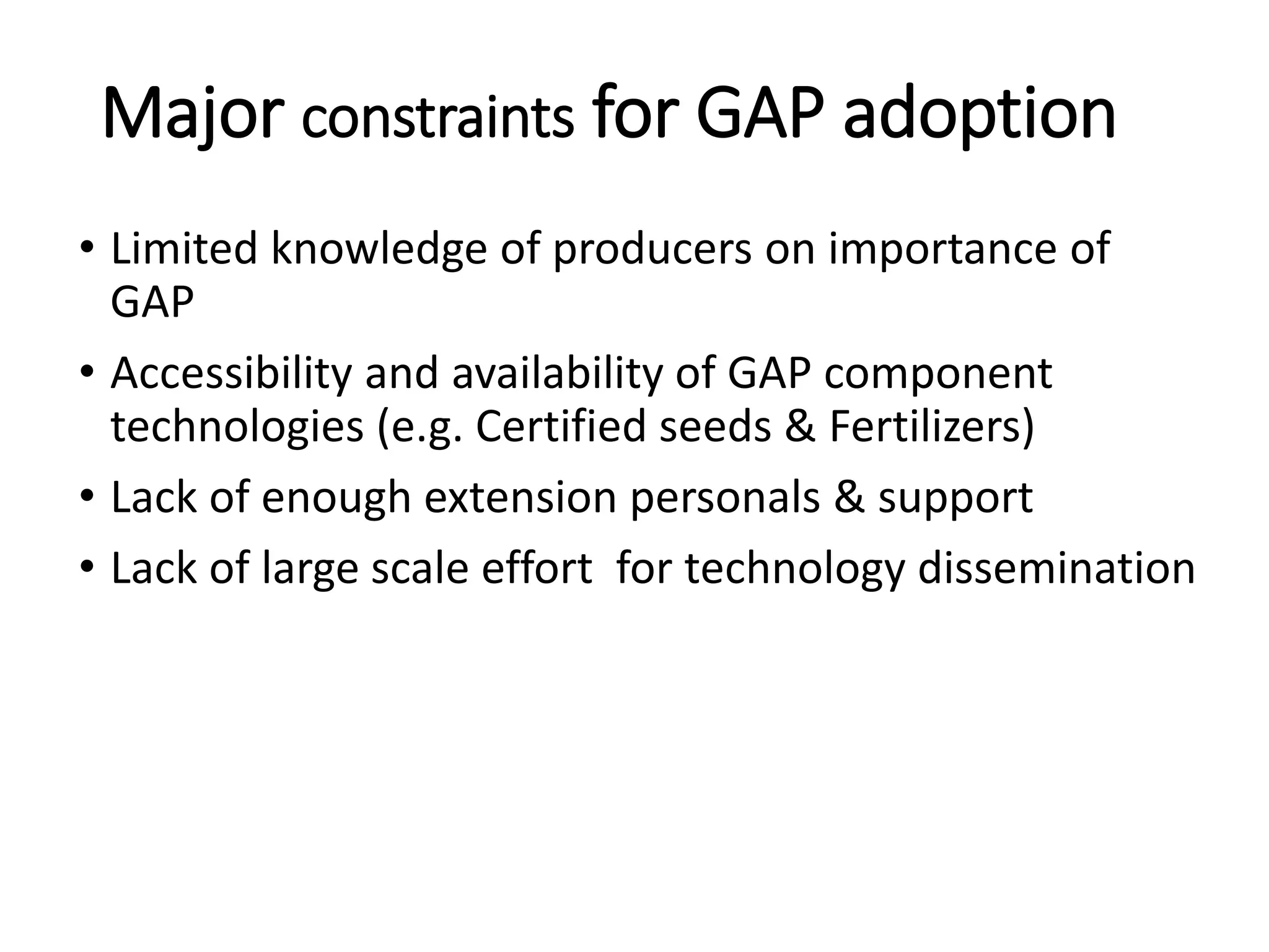 Good Agricultural Practices (GAP) | PDF