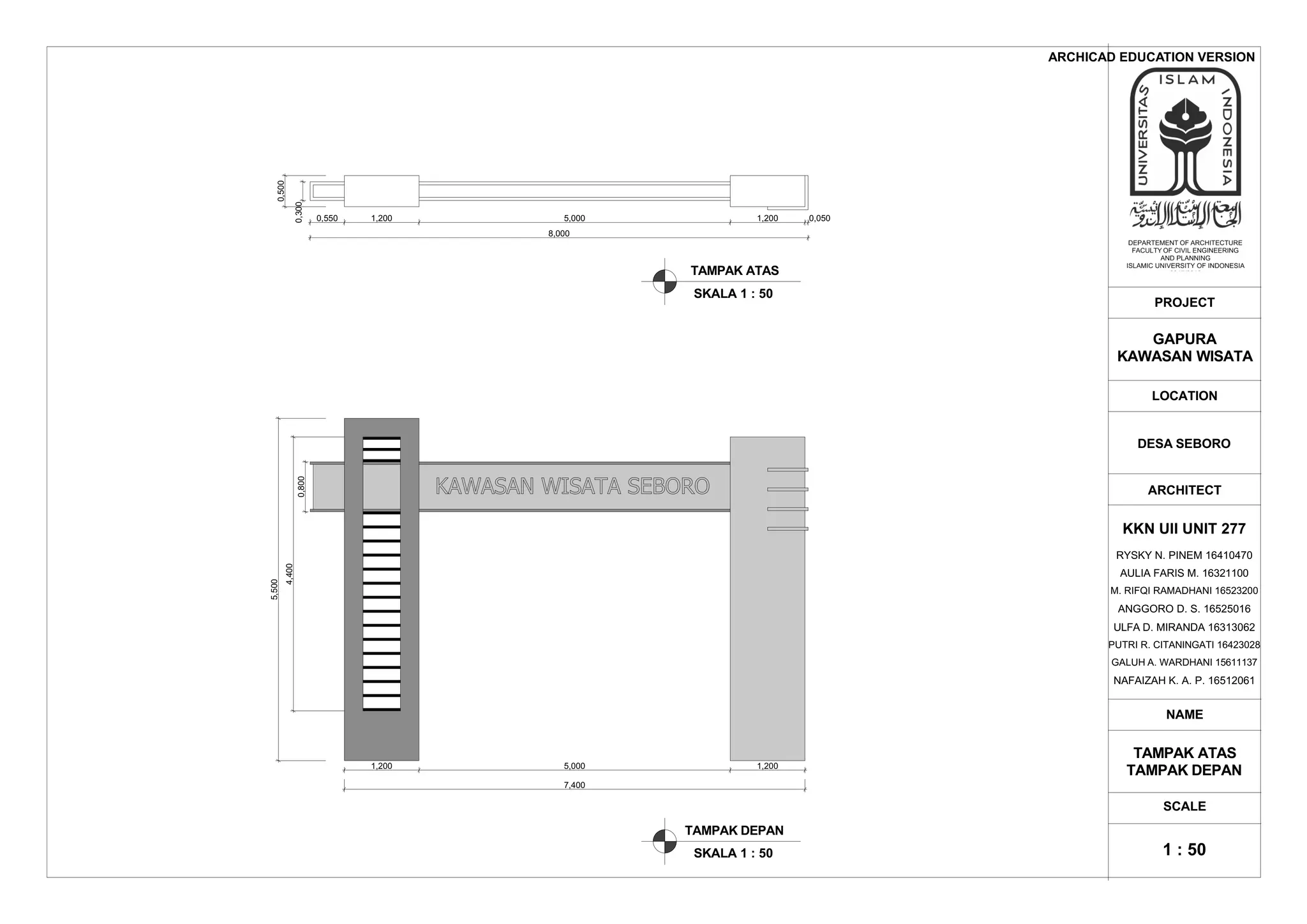 Gapura batas desa, kawasan wisata, dan selo asri | PDF