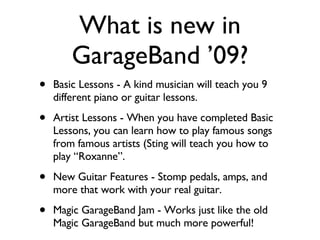 Garage Band | PPT | Music | Entertainment