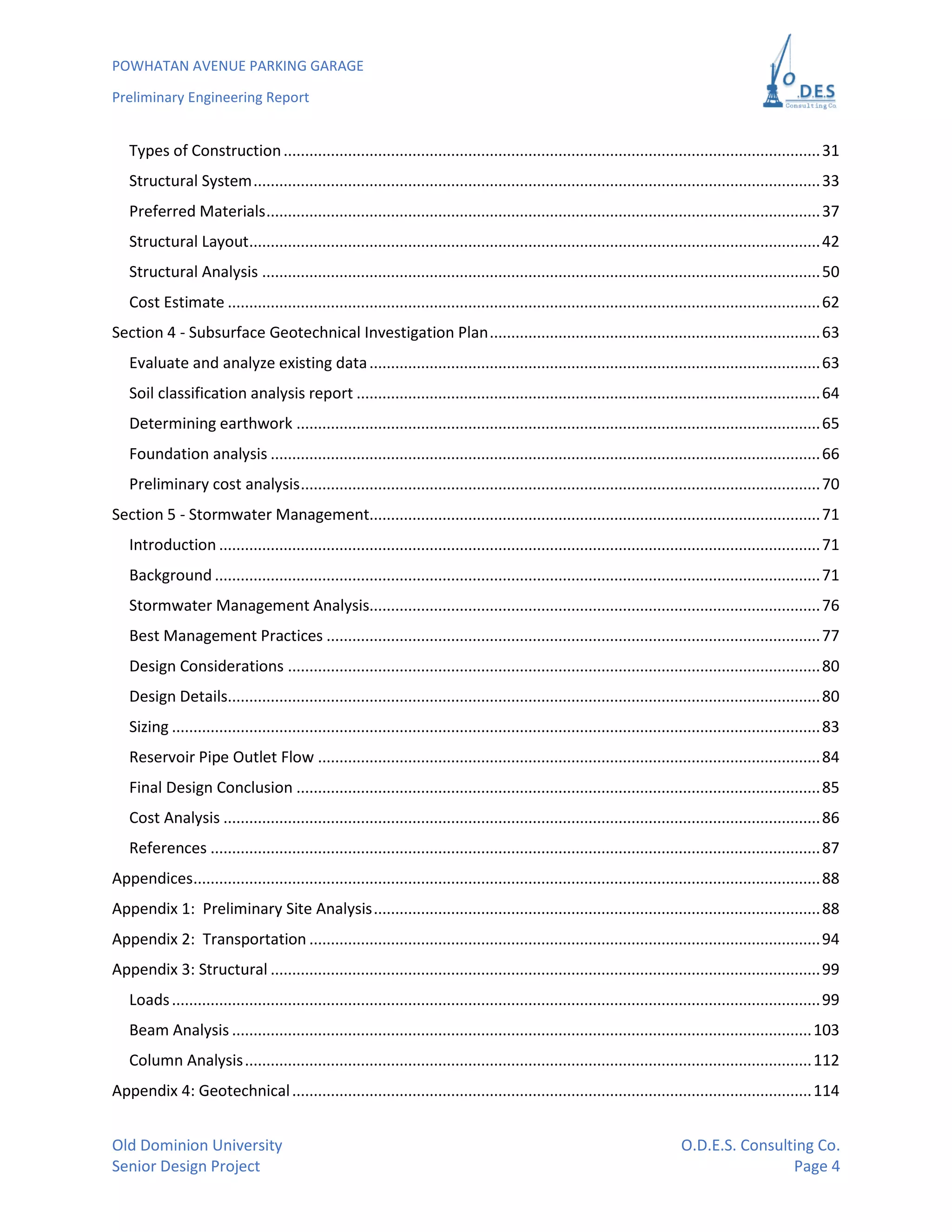 Garage F (Civil Engineering Senior Design Presentation) | PDF