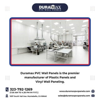 Garage PVC wall panels from Duramax are easy to install.pdf