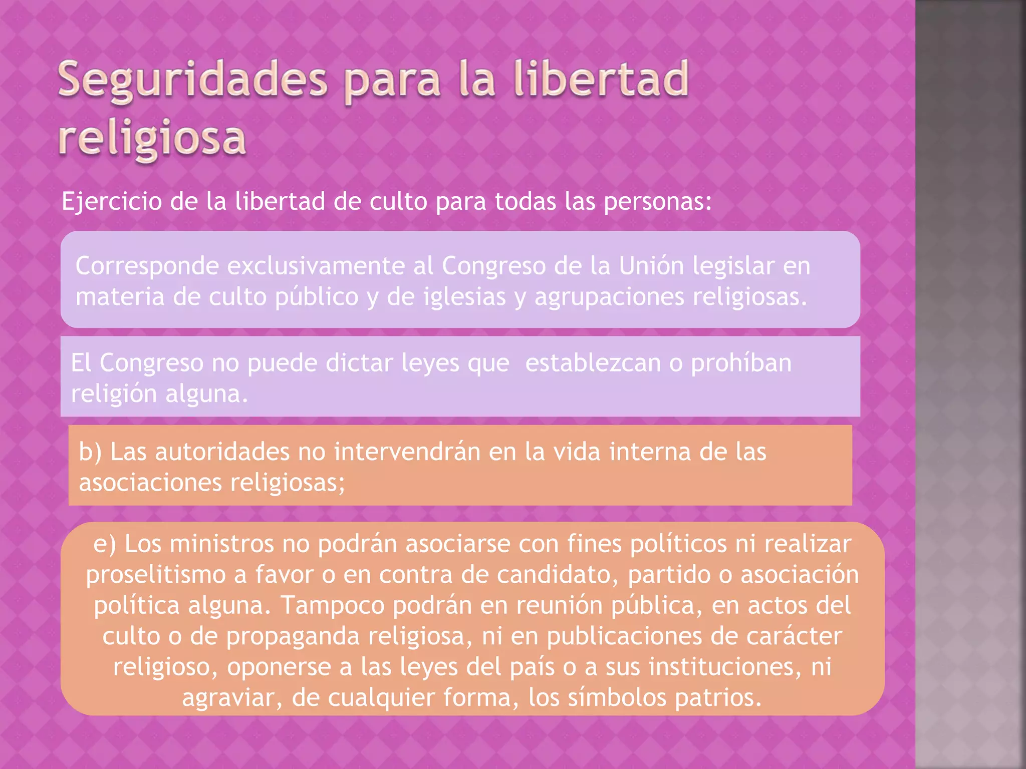 Garantía De Libertad De Culto Y Creencia Ppt