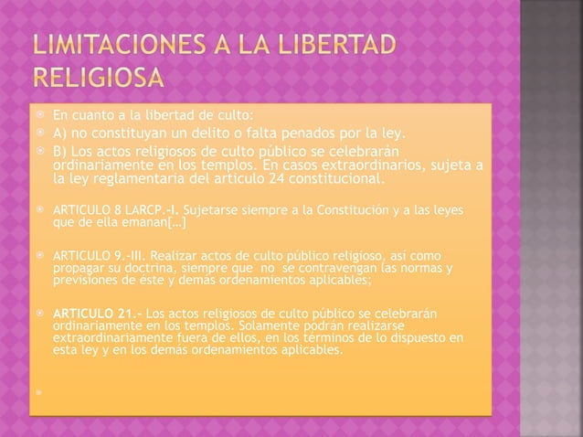 Garantía De Libertad De Culto Y Creencia Ppt