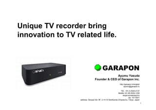 Garapon introduction | PPT