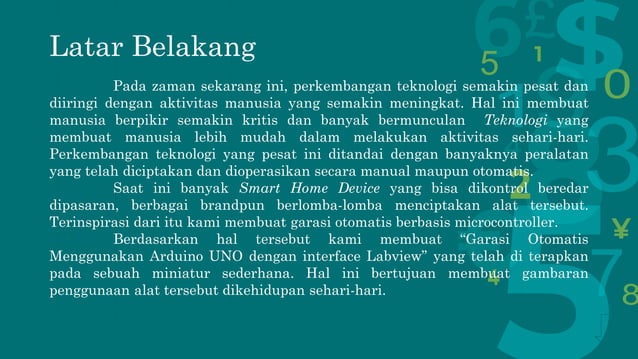 AUTOMATIC GARAGE WITH ARDUINO UNO R3 Interface labview (full version) | PPT