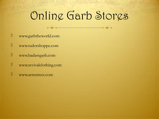 Garb 101: Basic Garb For All | PPT