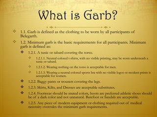 Garb 101: Basic Garb For All | PPT