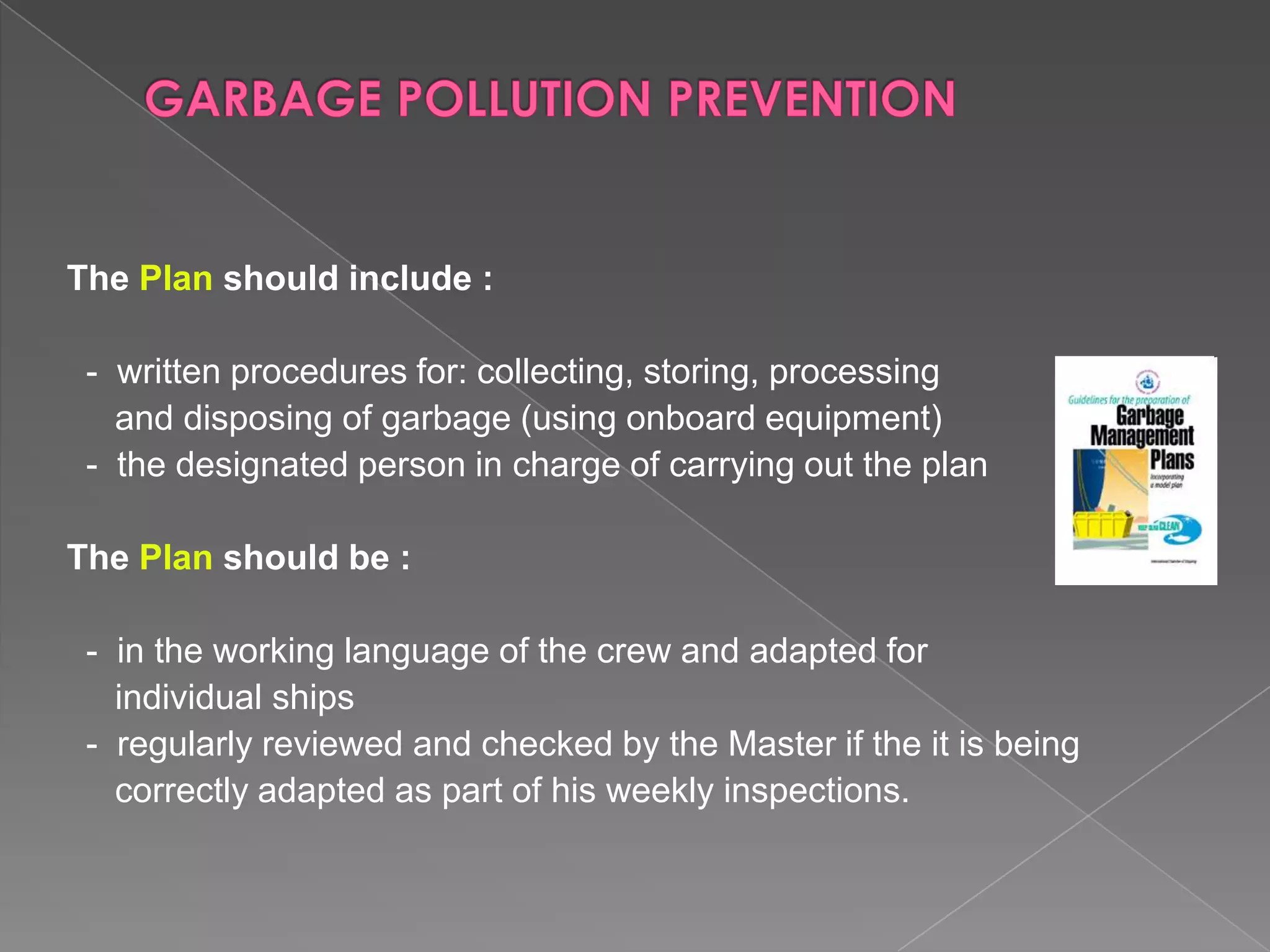 Garbage marpol annex 5 for mariner | PPTX