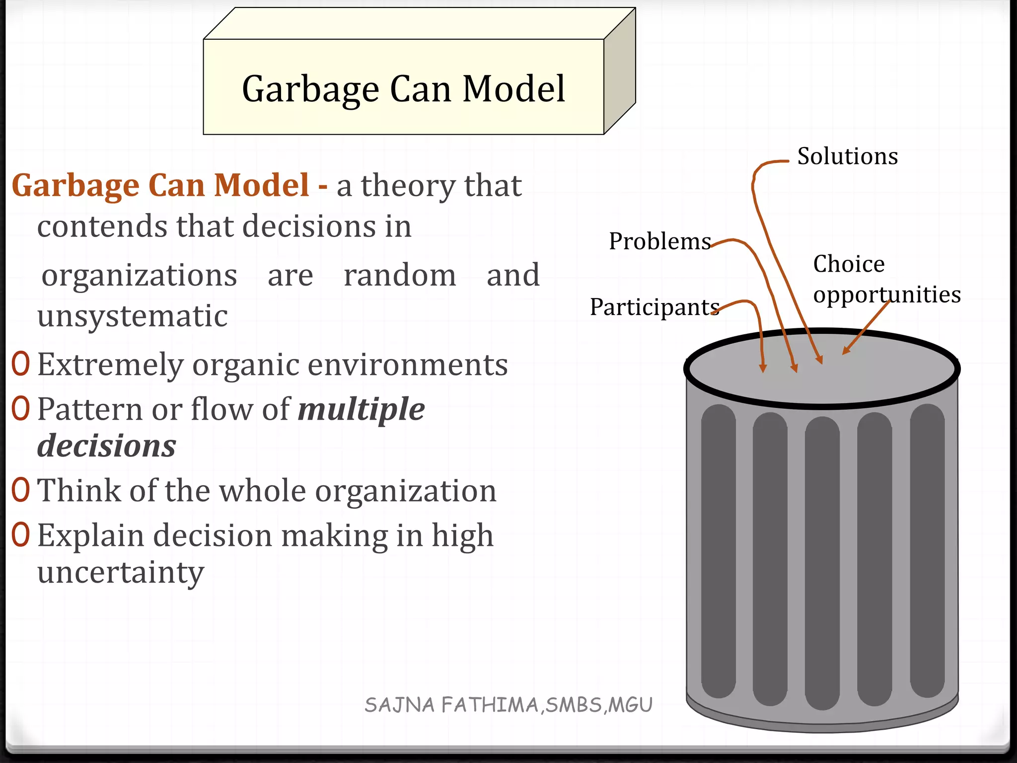 Garbage bin decision making | PPTX