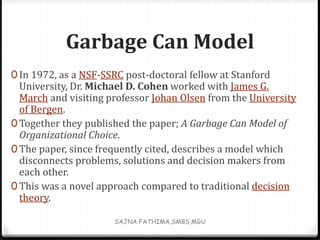 Garbage bin decision making | PPTX