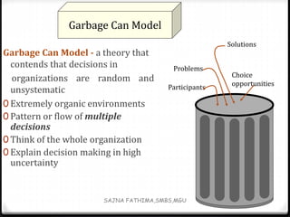 Garbage bin decision making | PPTX