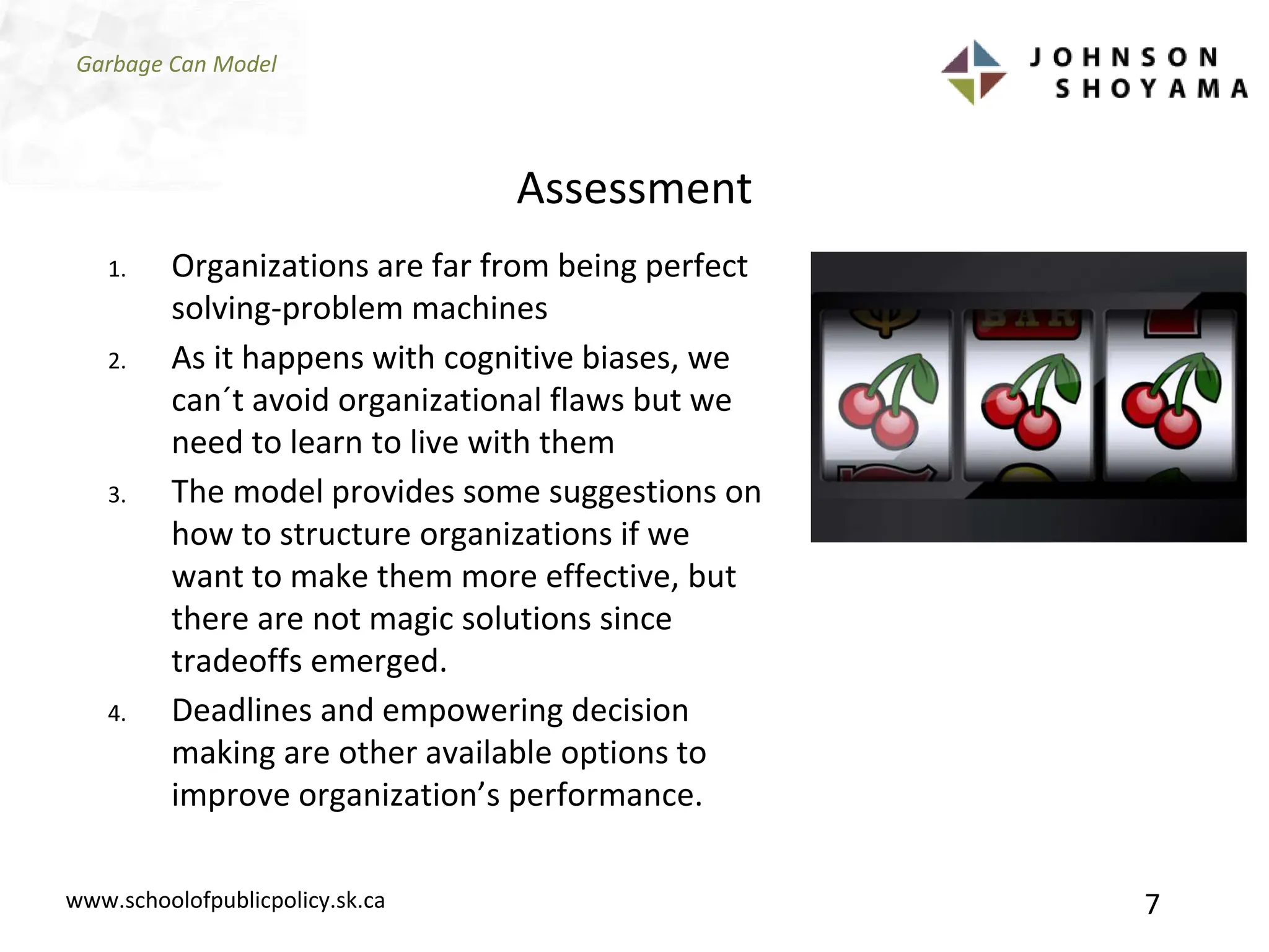 Garbage Can Model by Cohen, March and Olsen | PPT