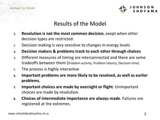 Garbage Can Model by Cohen, March and Olsen | PPT