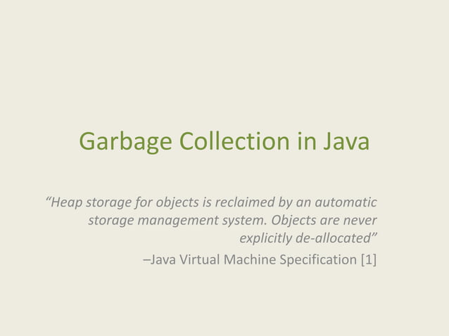 Garbage collection Overview | PPT