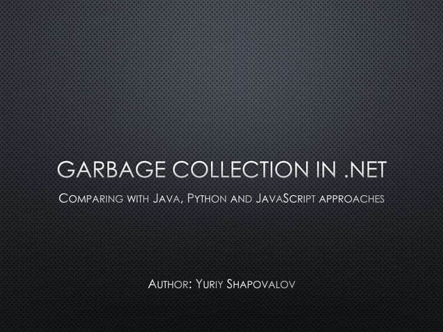 Garbage Collection in .NET