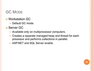 Garbage collection in .net (basic level) | PPTX