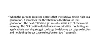 Garbage collection in C#,important topic | PPTX | Operating Systems | Computer Software and ...
