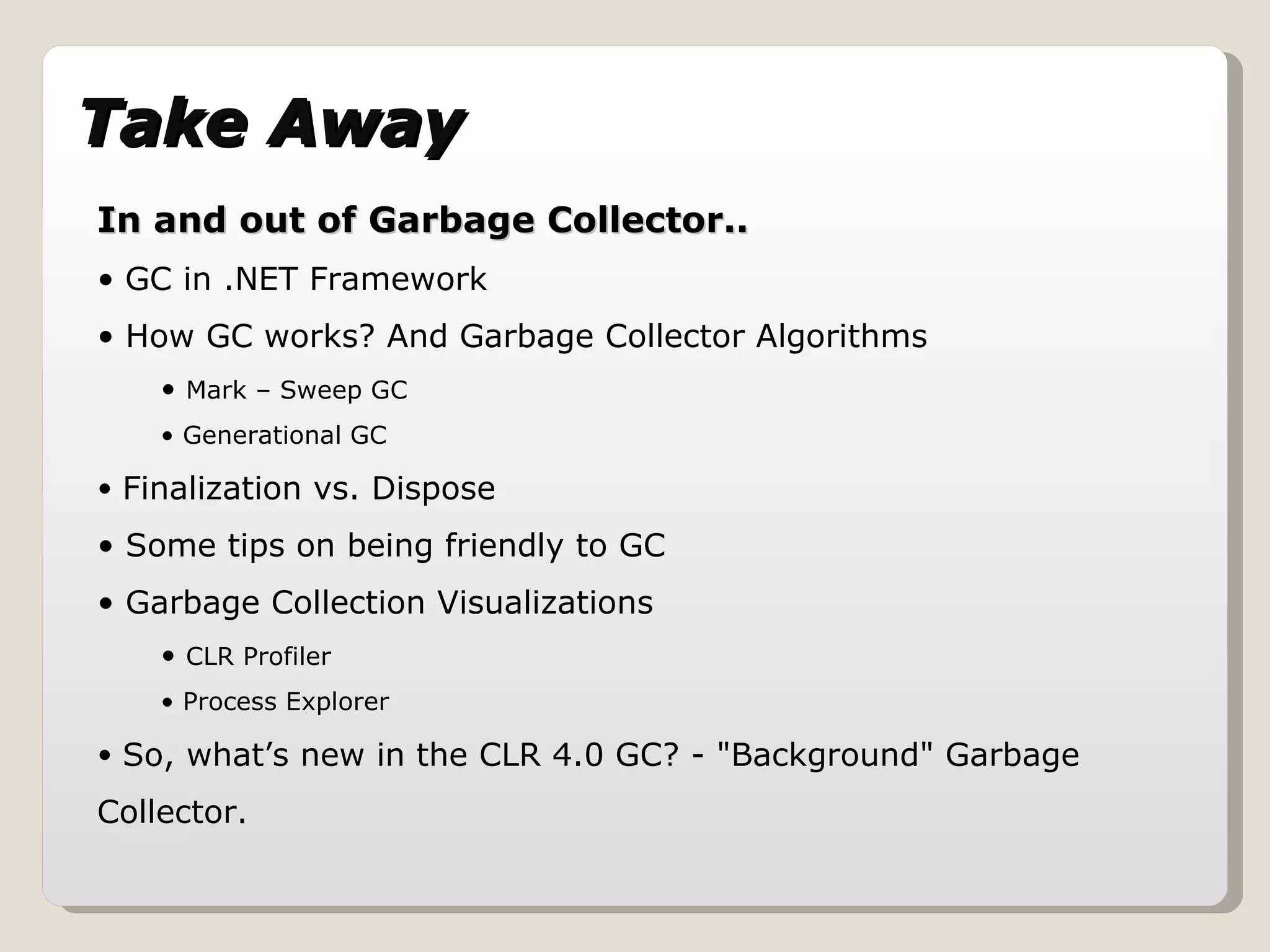 Garbage Collection In Micorosoft | PPT