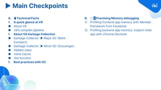 Garbage collectors and Memory Leaks in Nodejs - V8 | PPTX