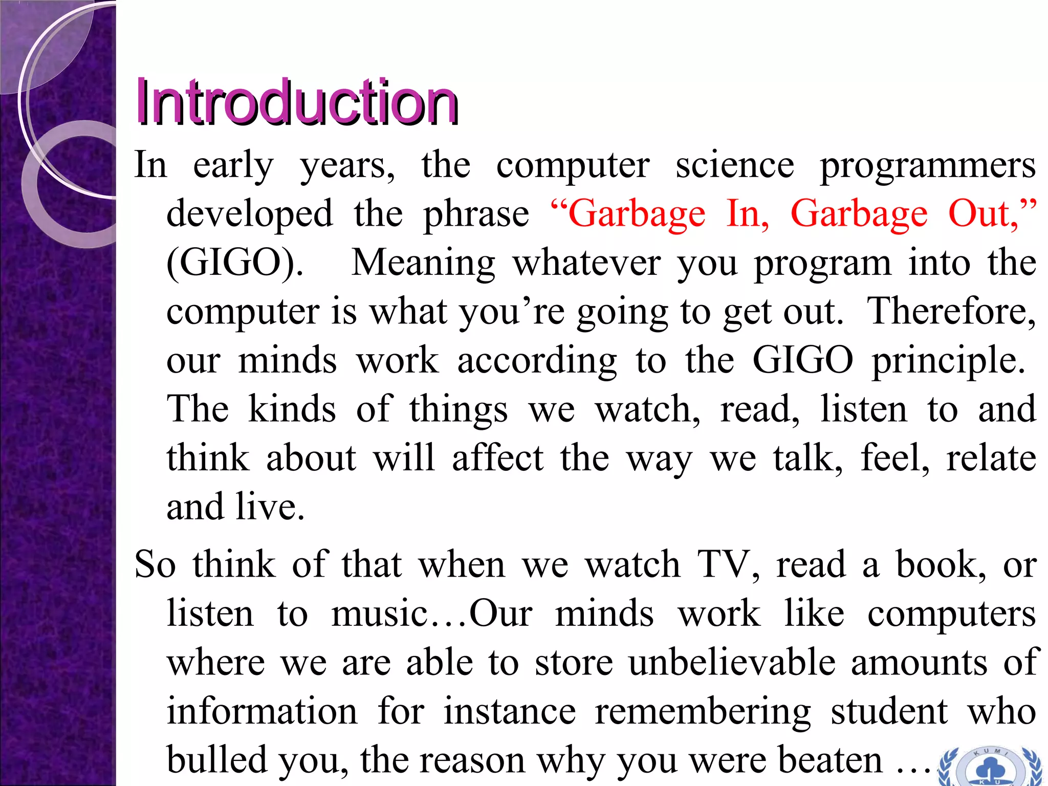 Garbage in garbage out | PPT