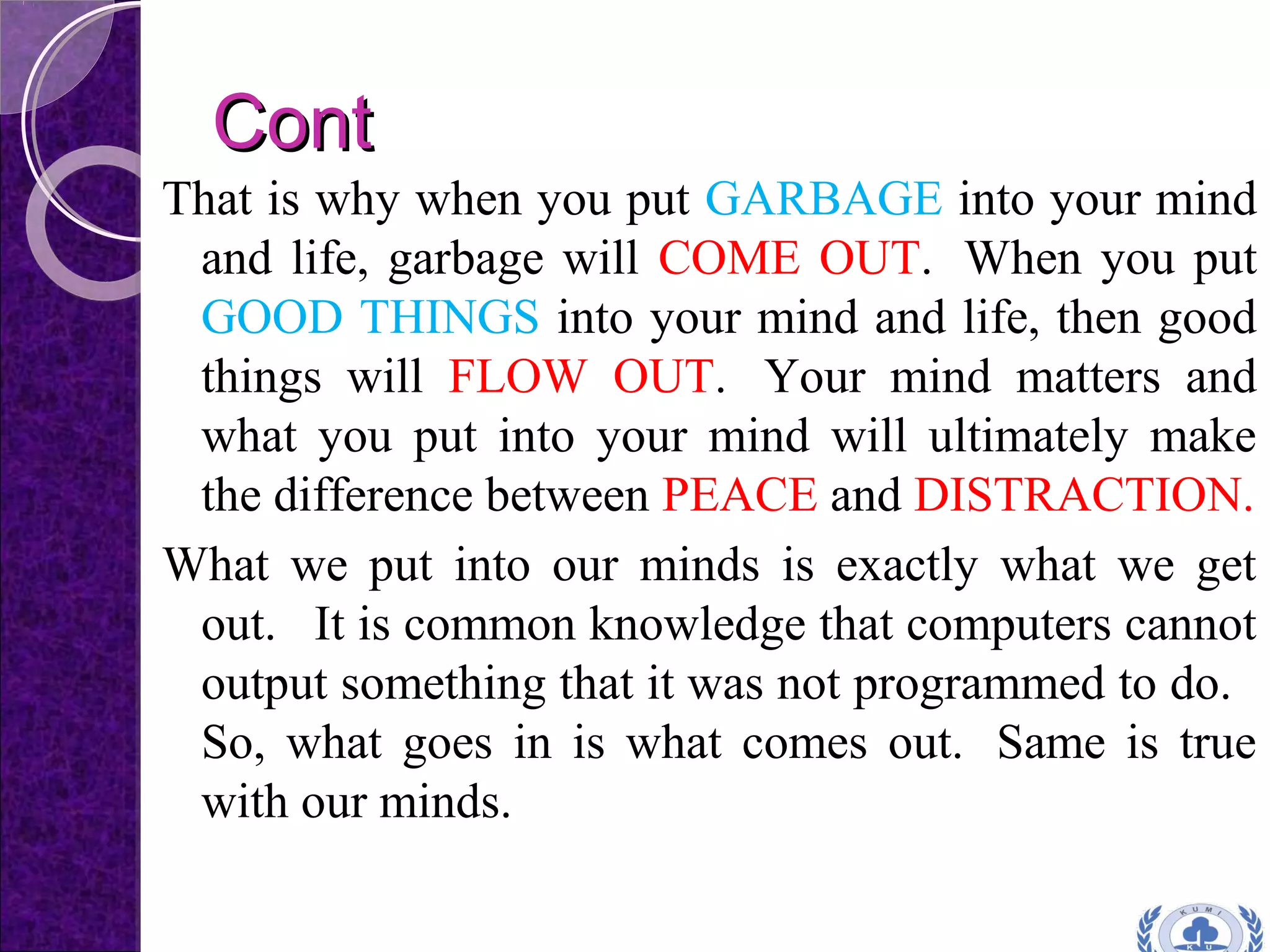 Garbage in garbage out | PPT