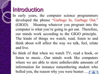 Garbage in garbage out | PPT