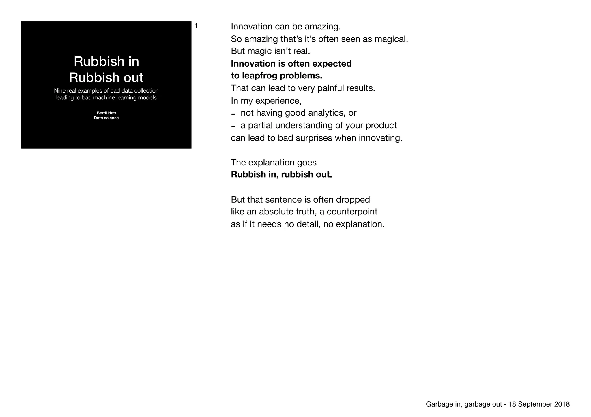 Garbage in, garbage out | PDF