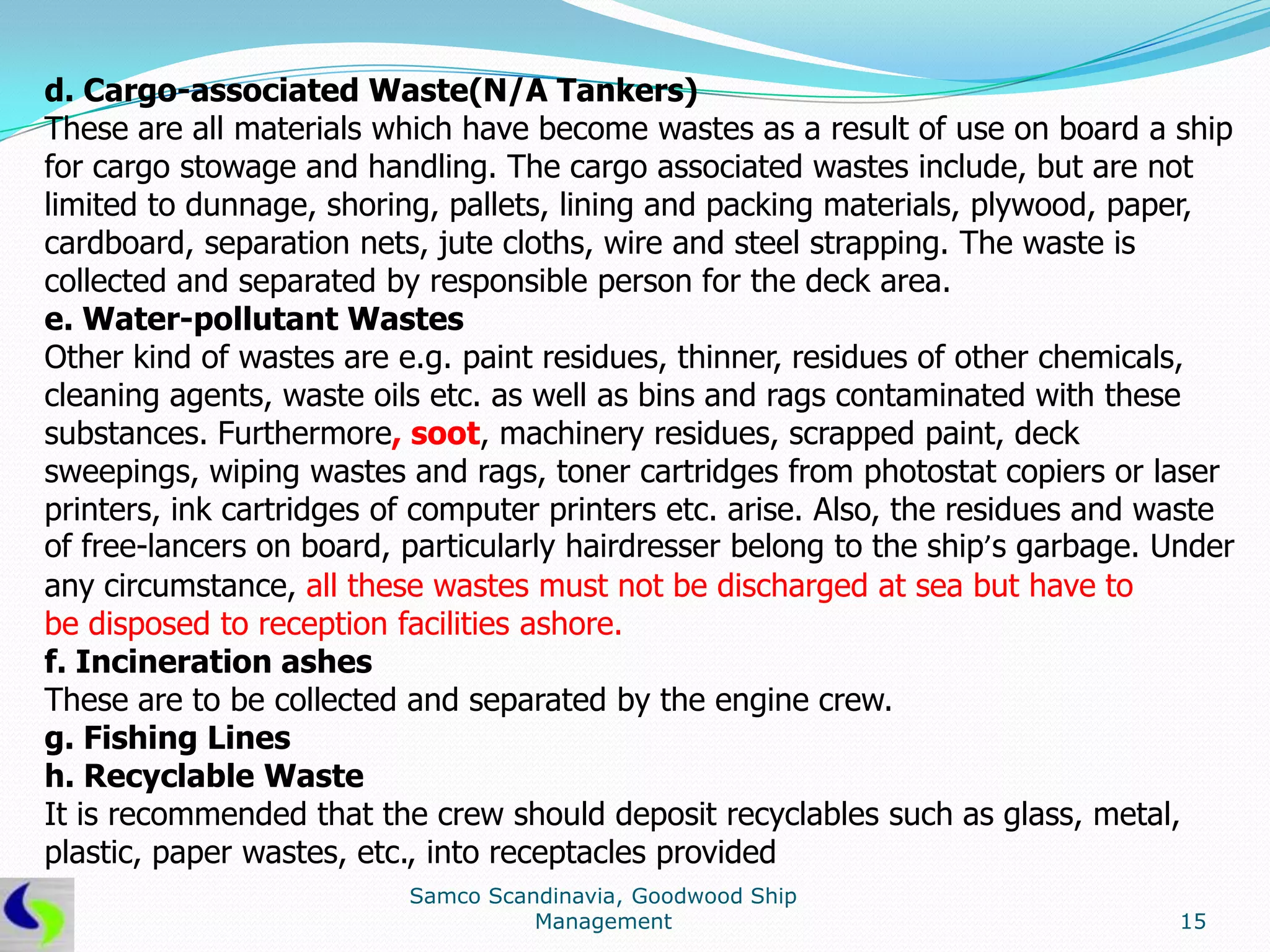 Garbage management marpol 2012 training | PPSX