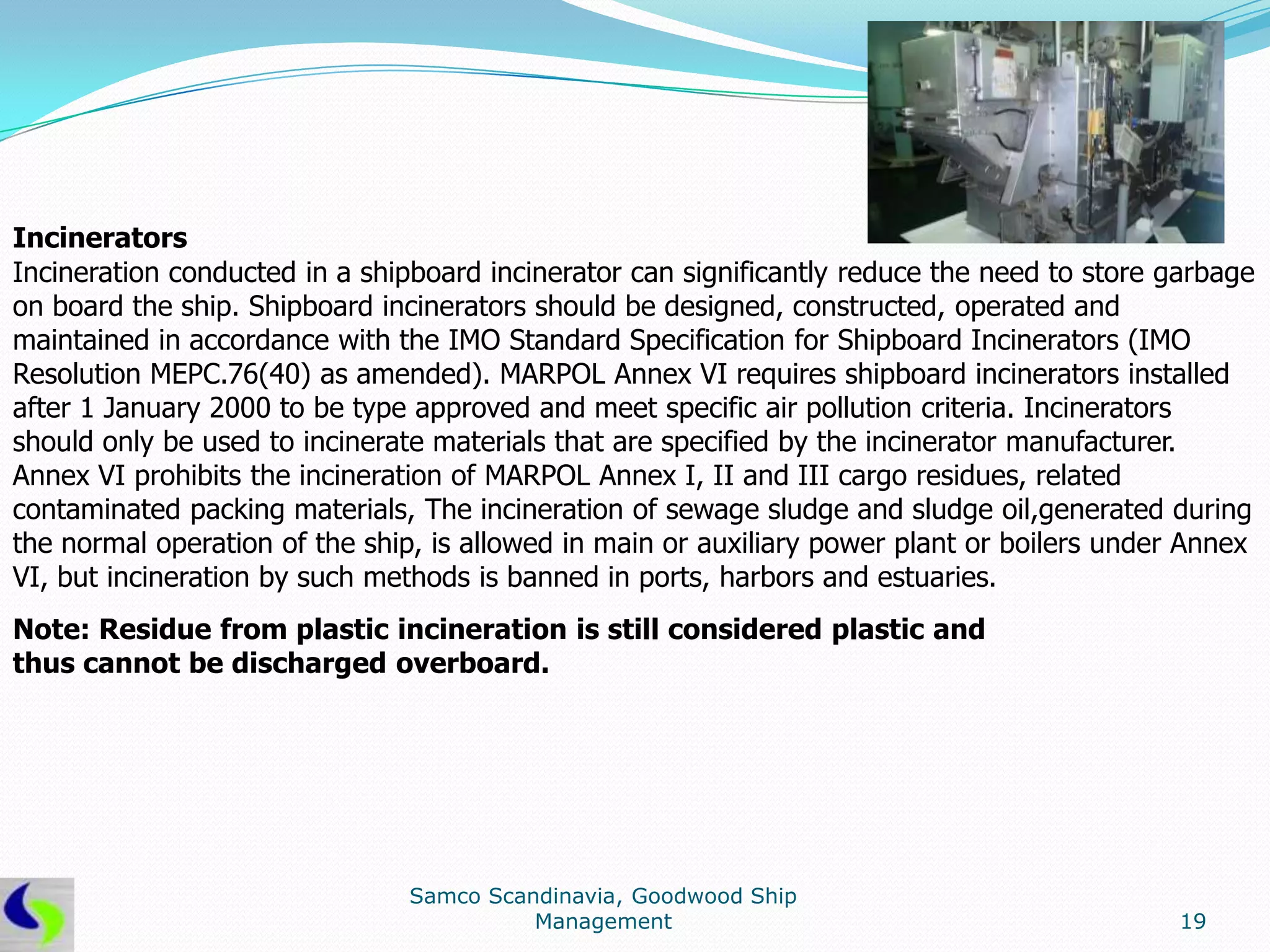 Garbage management marpol 2012 training | PPSX