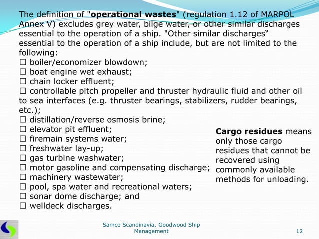 Garbage management marpol 2012 training | PPSX